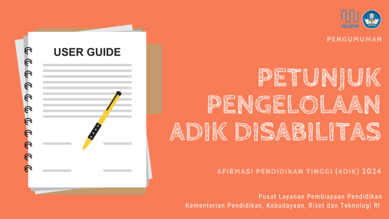 Pedoman Pengelolaan ADik Disabilitas 2024 – Afirmasi Pendidikan Tinggi